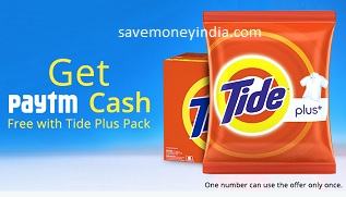 Tide Plus Detergent Washing Powder 500gm + Rs. 15 PayTm Cash Rs. 49 ...